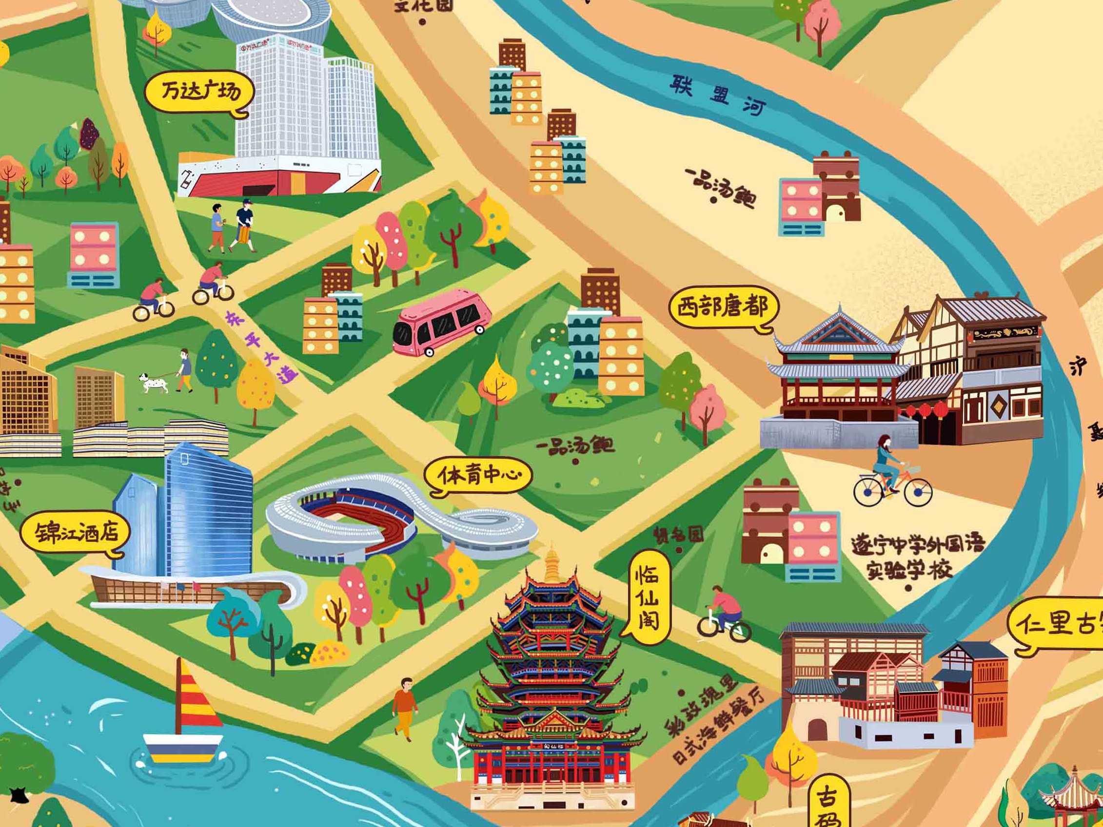 手绘地图手绘地图_由程程yoyo-站酷ZCOOL