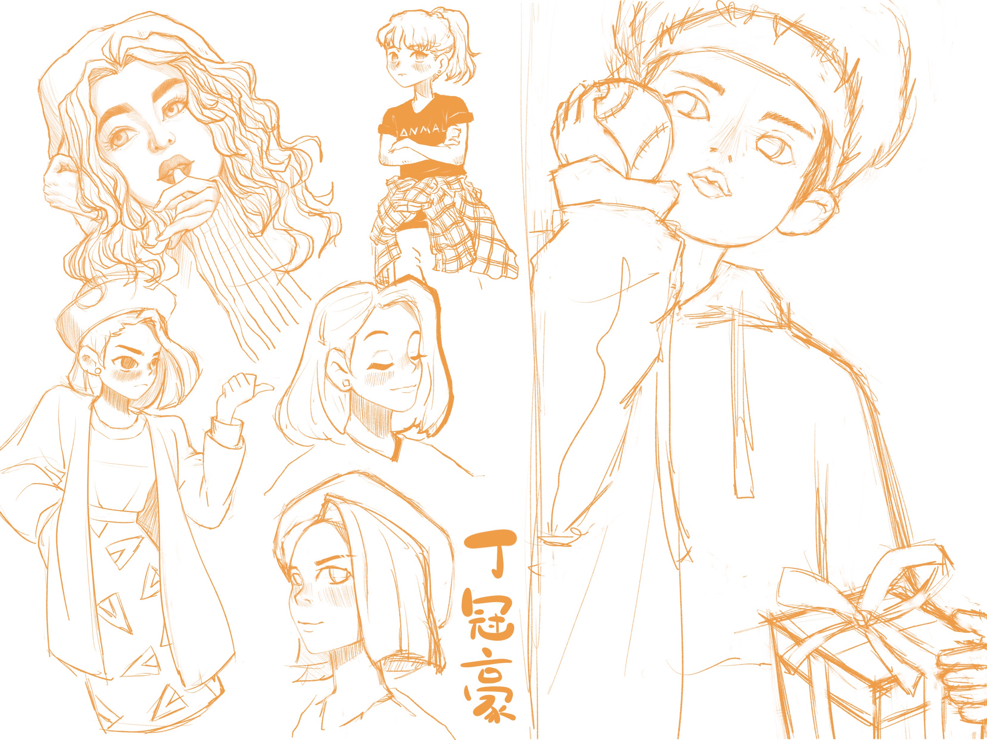 速涂线稿练习（临摹素材）_Guanao-站酷ZCOOL