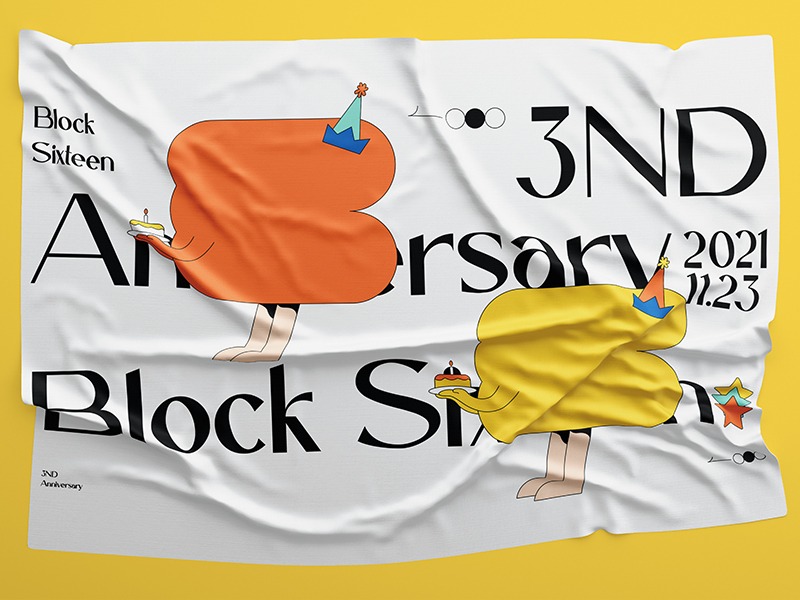 Block Sixteen 3ND Anniversary_简如水-站酷ZCOOL