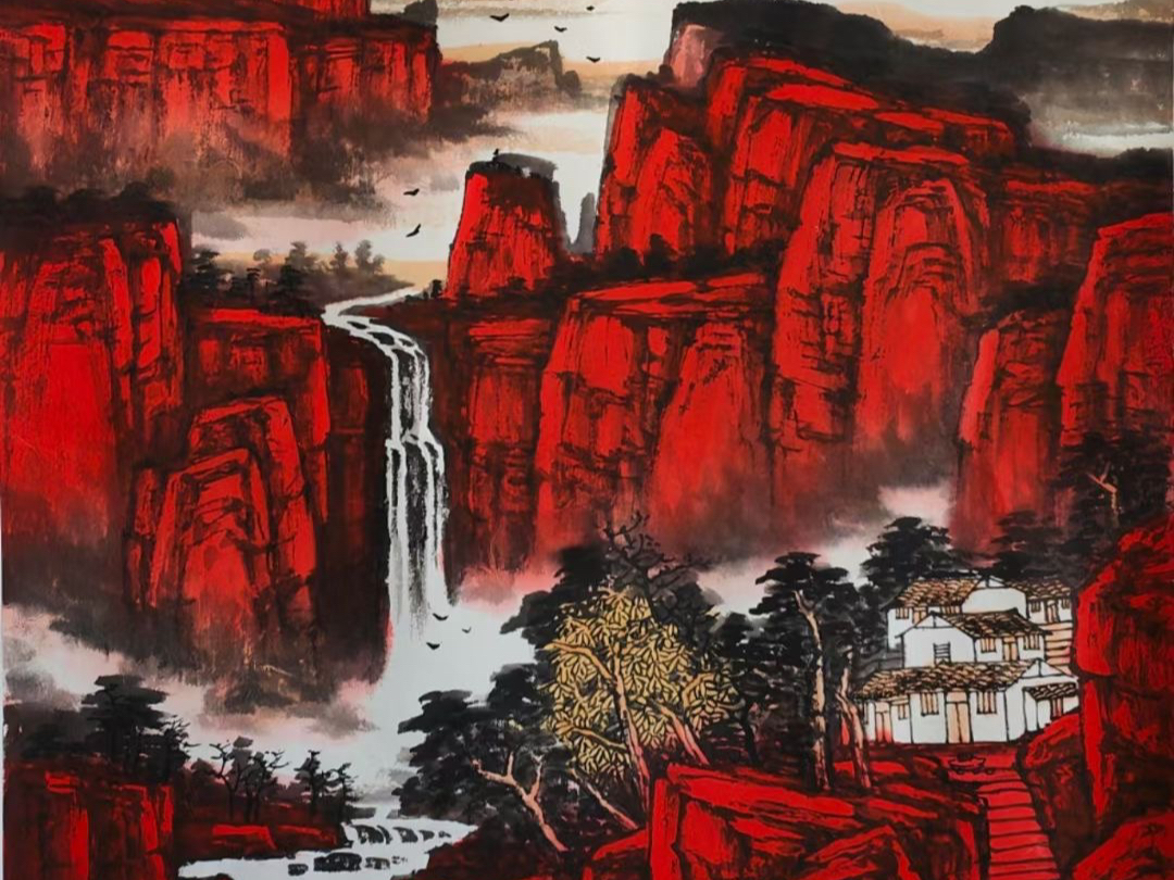 王依民，四尺斗方带视频合影证书_群博书画院-站酷ZCOOL