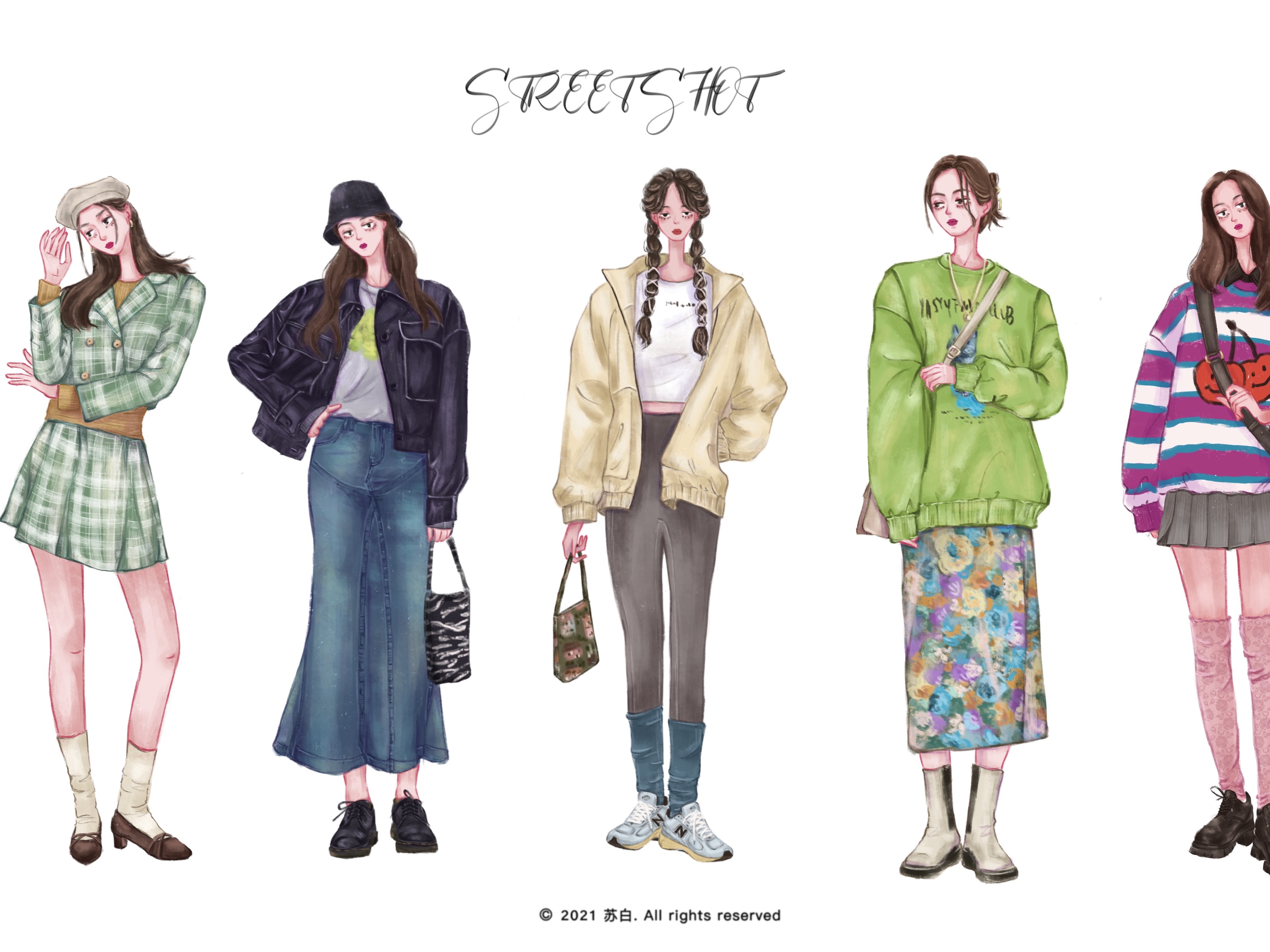 一周穿搭｜OOTD 今天穿什么_聪明的苏白-站酷ZCOOL