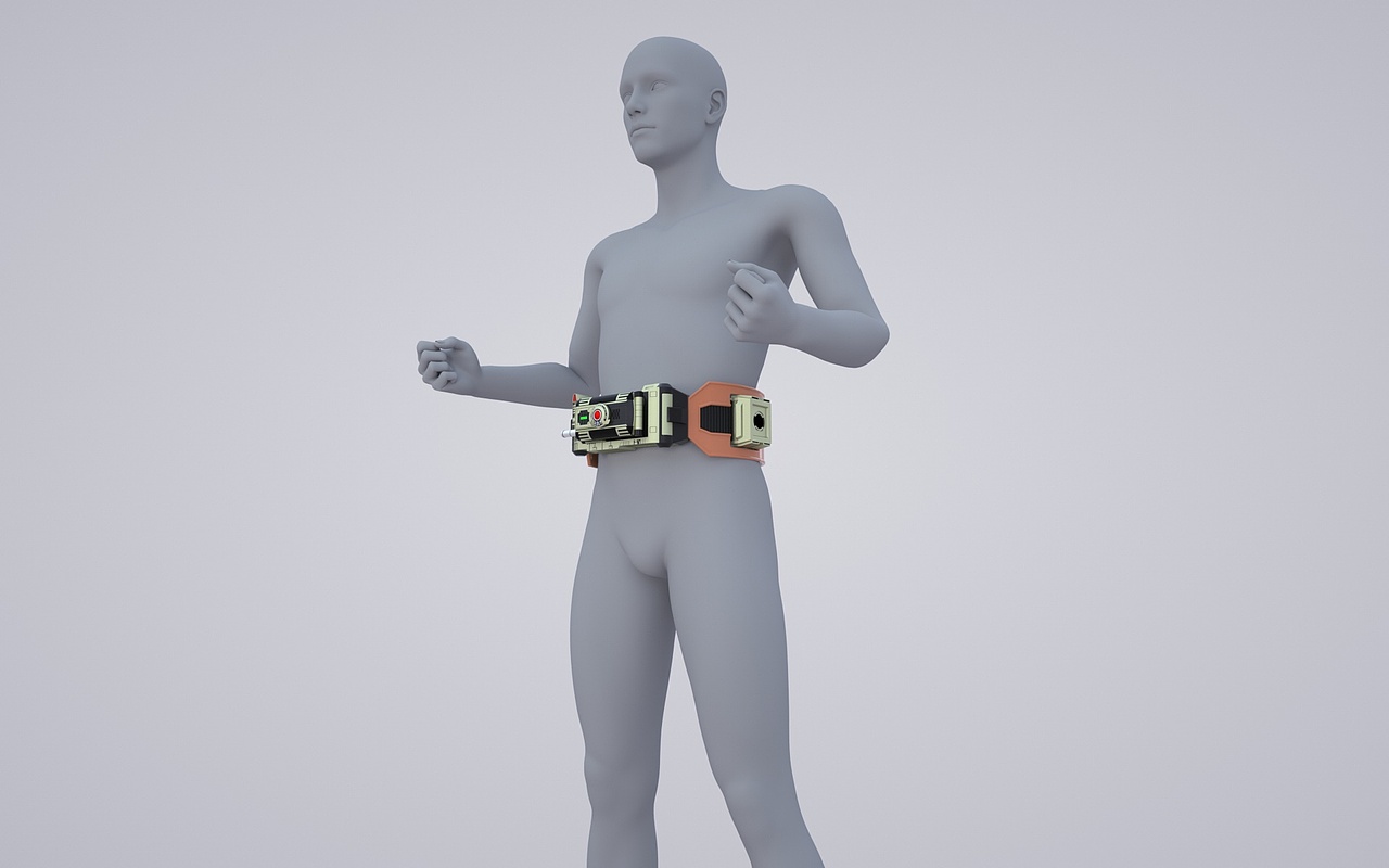 C4D 假面骑士Faiz 帝王腰带|3D|Other|天然气泡矿泉水_Original作品-站酷ZCOOL