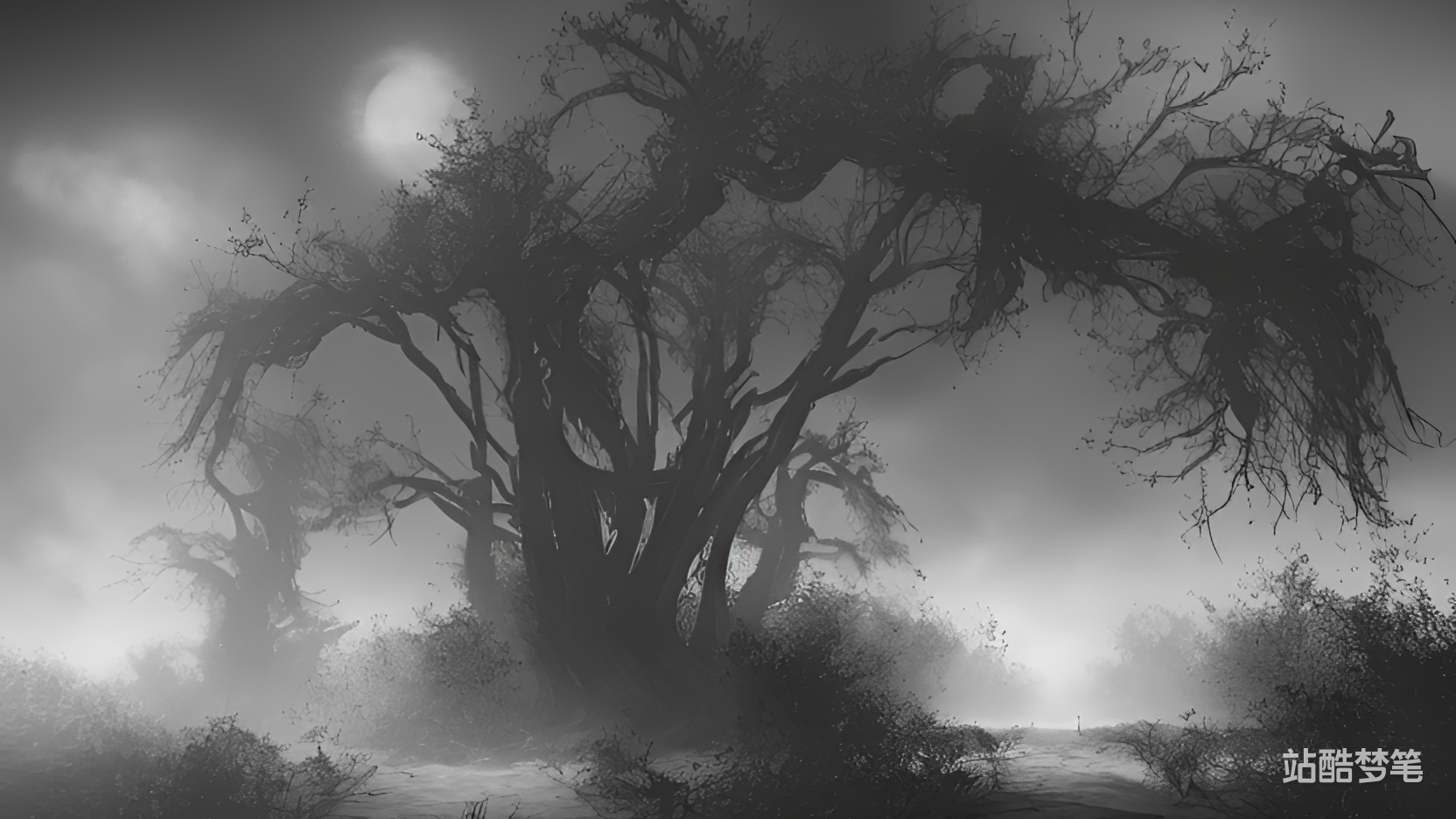 #站酷梦笔#噩梦梦境，超现实主义，暗色的，虚幻引擎，_孤灯残云-站酷ZCOOL