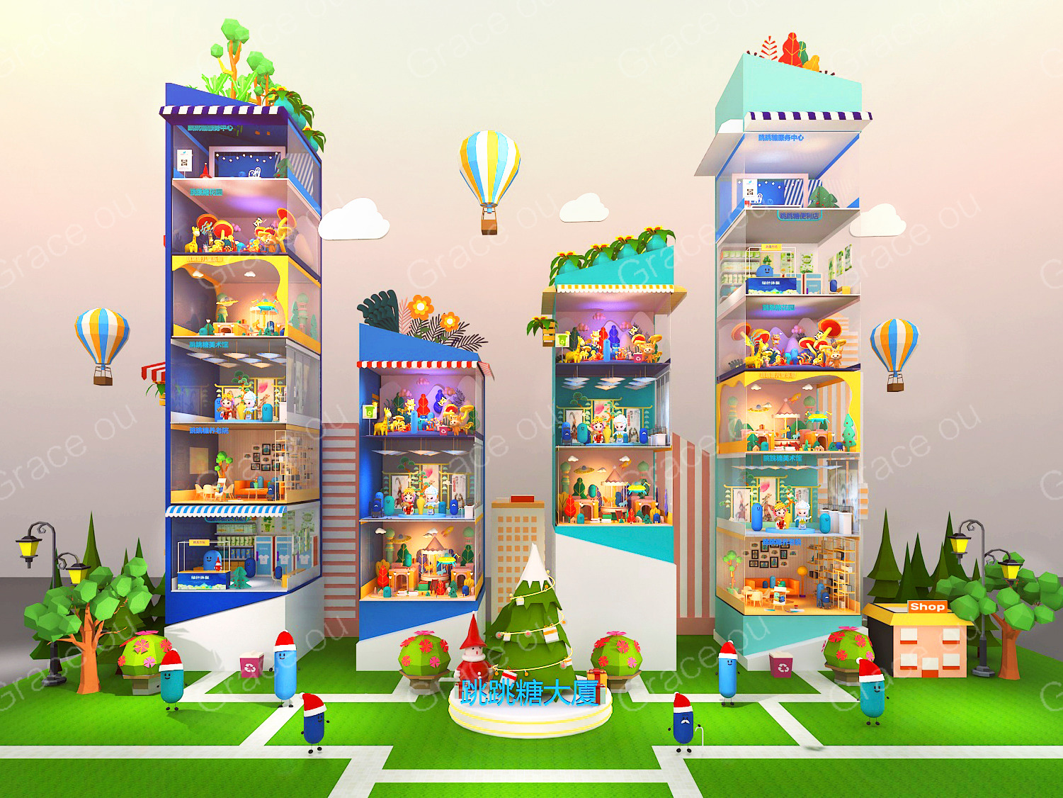 字节跳动公益小场景_3D设计Grace-站酷ZCOOL