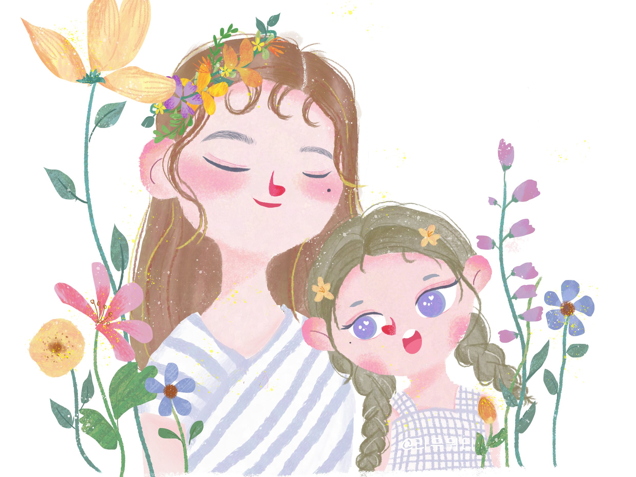 母女_一块抹茶酱酱酱-站酷ZCOOL