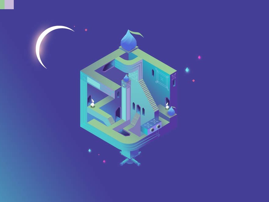 AI-2.5D纪念碑谷_花卷haki-站酷ZCOOL