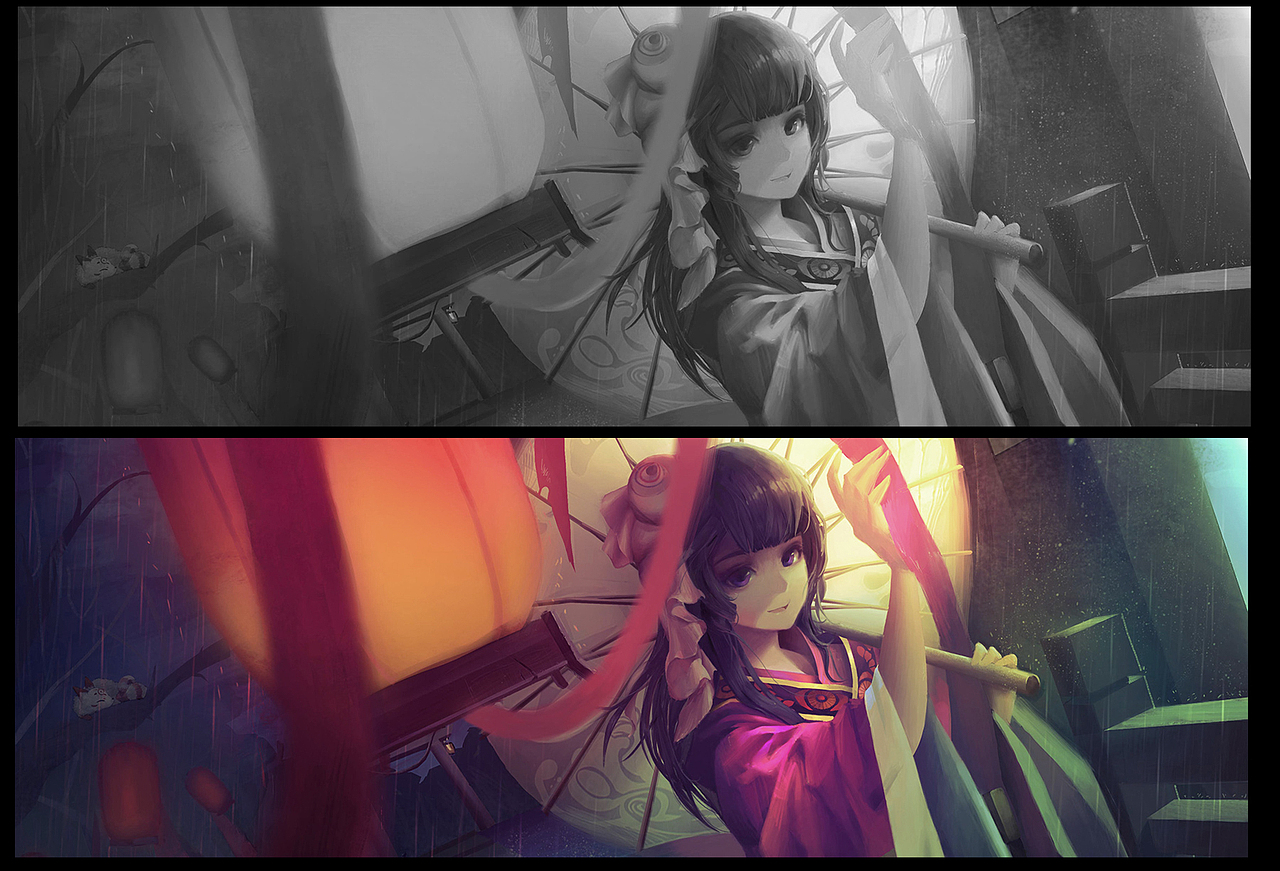 阴阳师-神乐同人_Artemis_绯月-站酷ZCOOL