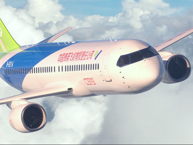 国产大飞机C919三维建模渲染_RiChen_CG-站酷ZCOOL