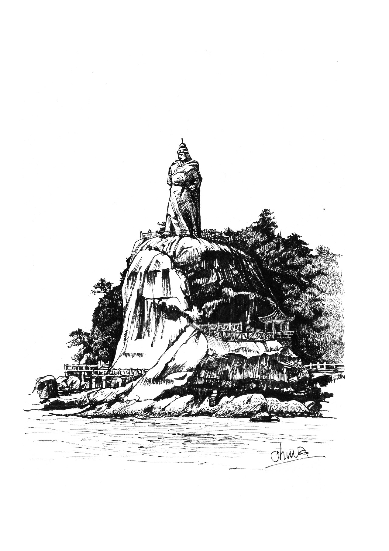 鼓浪屿郑成功塑像_ohwa俊桦-站酷ZCOOL