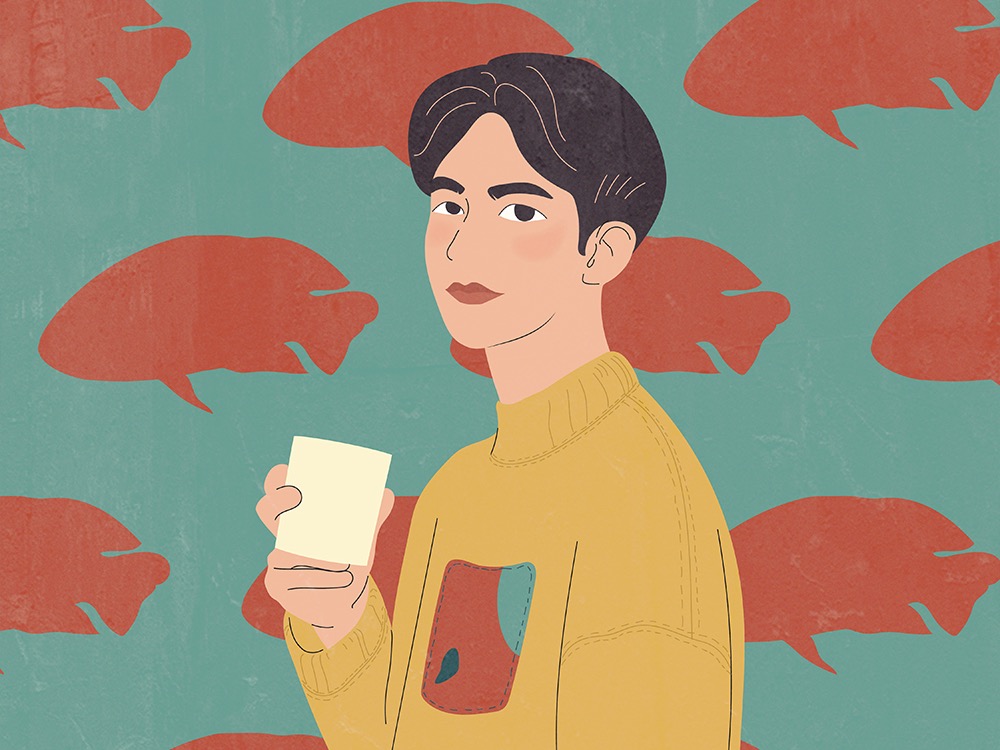 人物插画 | 余与鱼_Vicky_dd-站酷ZCOOL