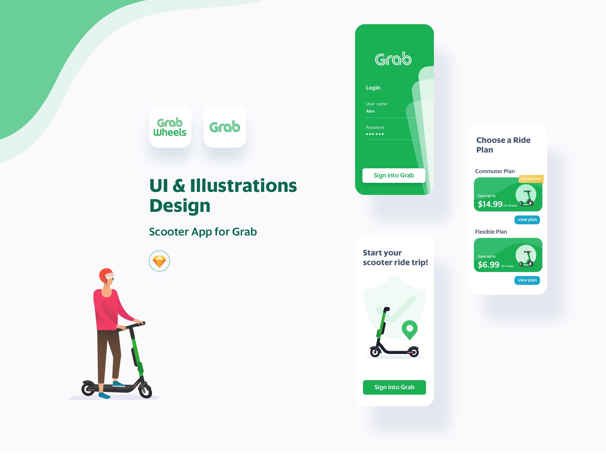 GrabWheels-UI&插画设计_PinkyPromise-站酷ZCOOL