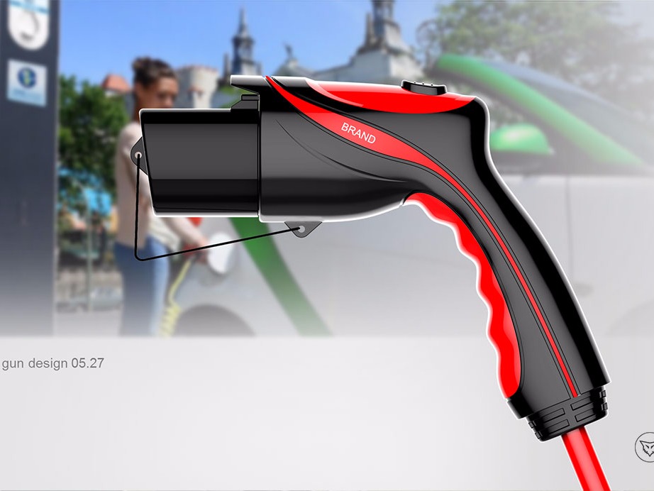 充电枪_2017年新款双色充电枪设计_新能源产品设计_深圳白狐工业设计-站酷ZCOOL