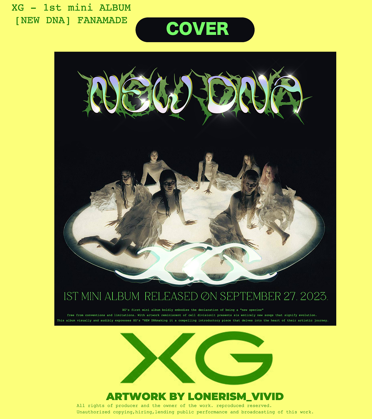 XG-NEW ALBUM[NEW DNA] FANART 音乐专辑封面&包装_Lonerism_vivid-站酷ZCOOL