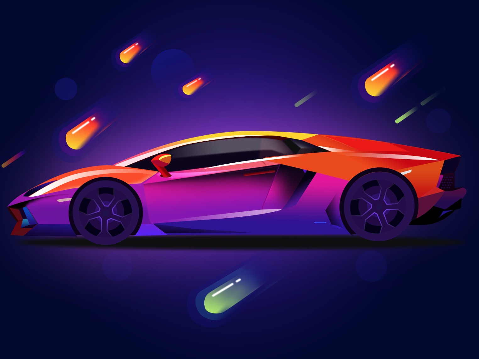 汽车插画_Bona_Dai-站酷ZCOOL