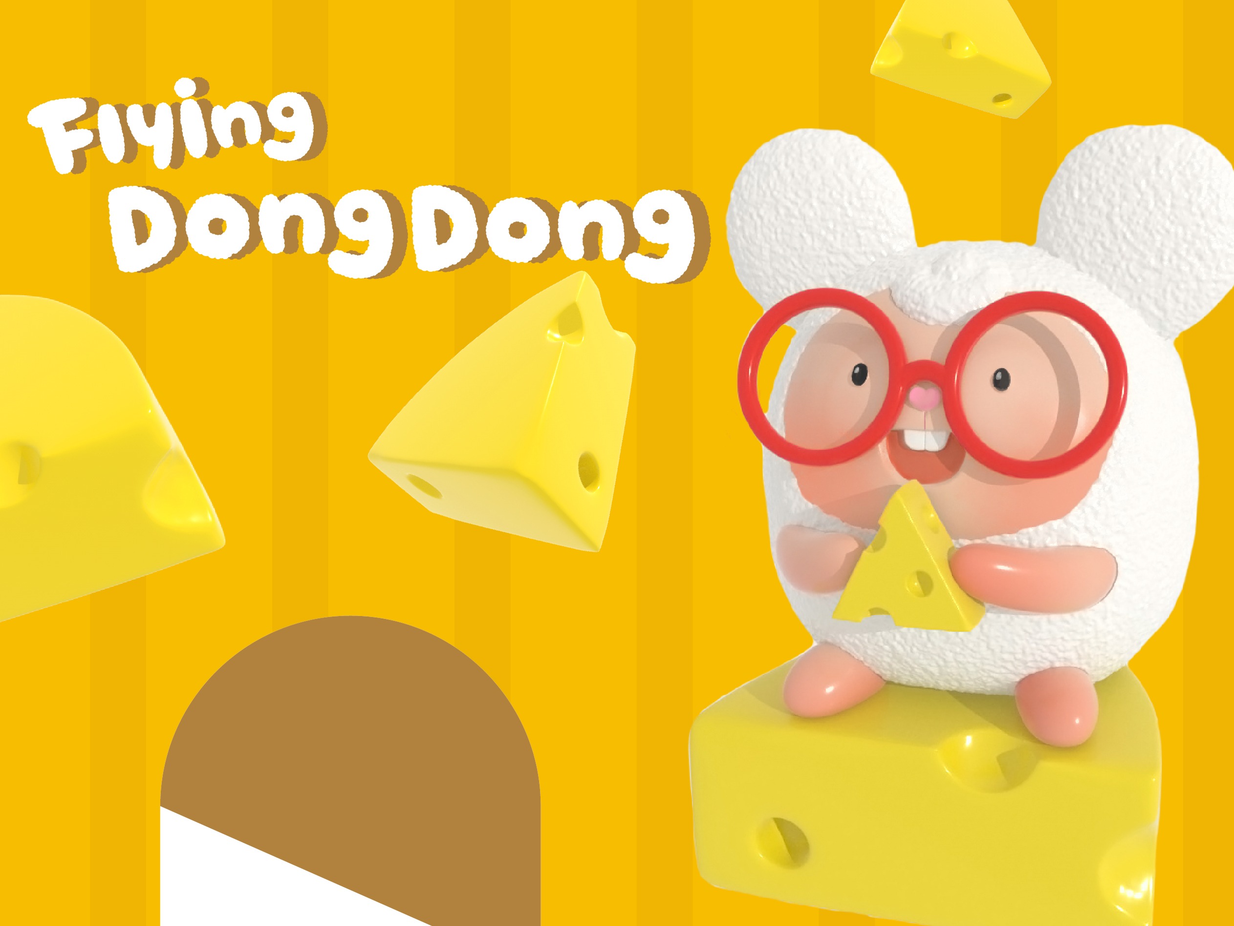 Flying DongDong | 宝贝奶酪咩手办_K_TOYZ-站酷ZCOOL
