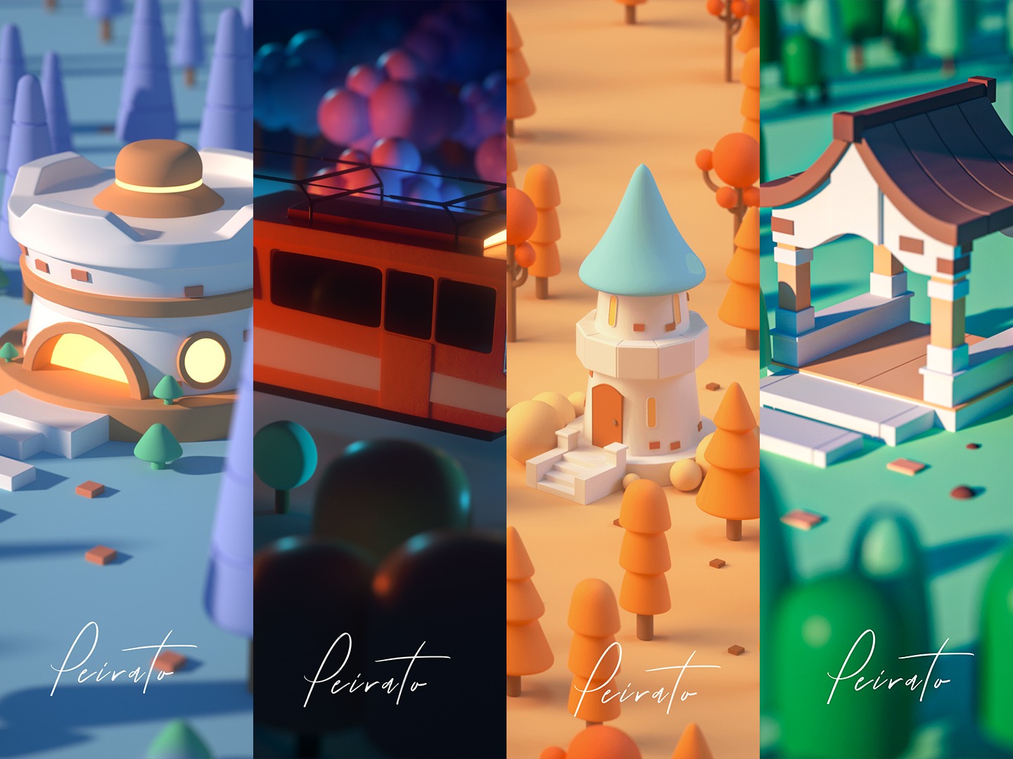 Low Poly风格作品【附教程】_Peirato-站酷ZCOOL