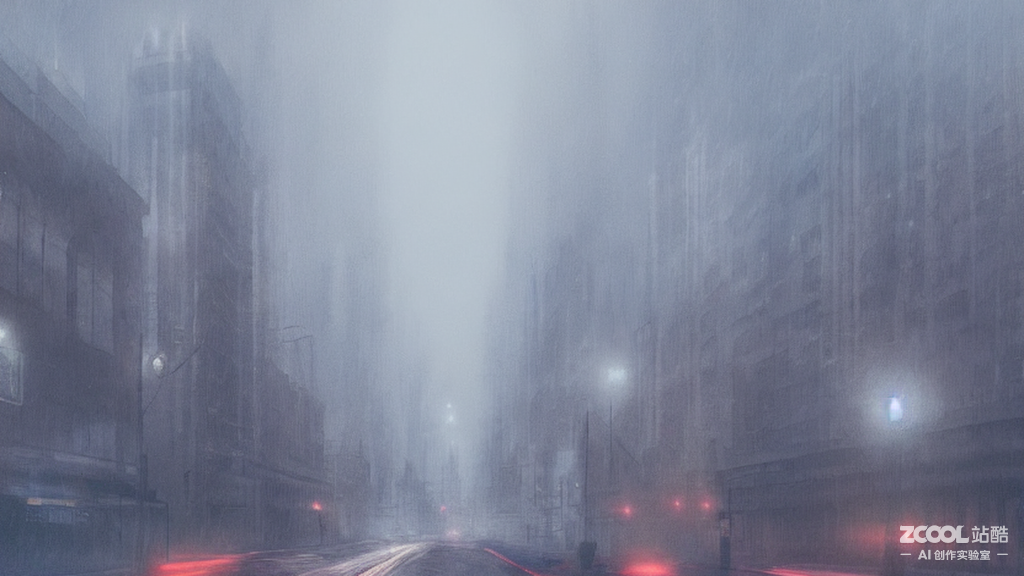 #AI创作实验室#雾城下雨_画什么画不画了-站酷ZCOOL