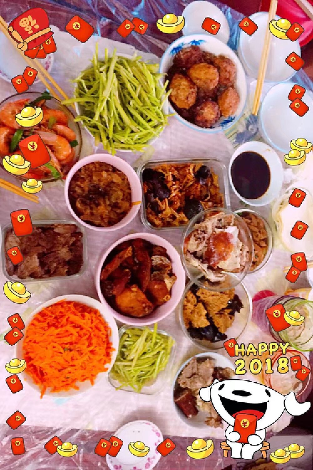 妈妈亲手做的年夜饭~插画师小修jewel 站酷zcool