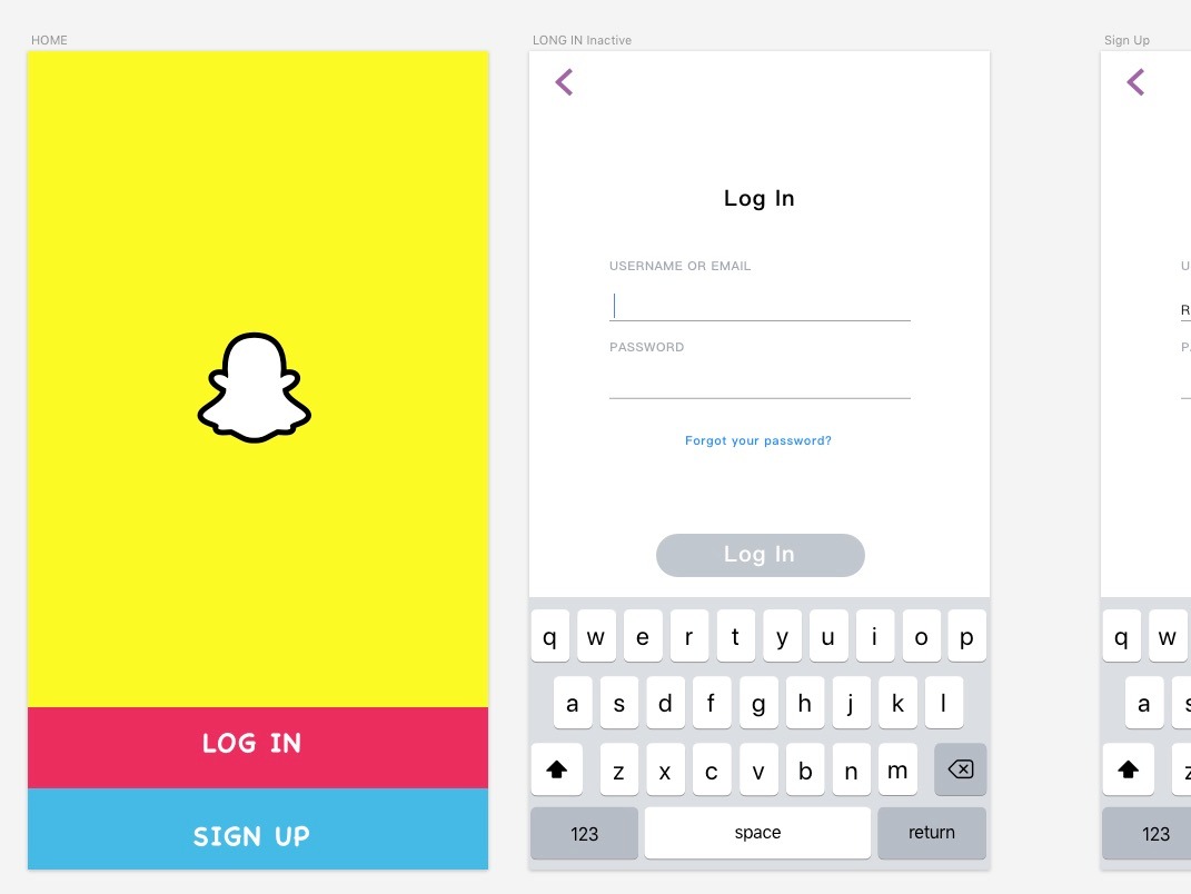 Snapchat UI界面临摹 _teddyte-站酷ZCOOL