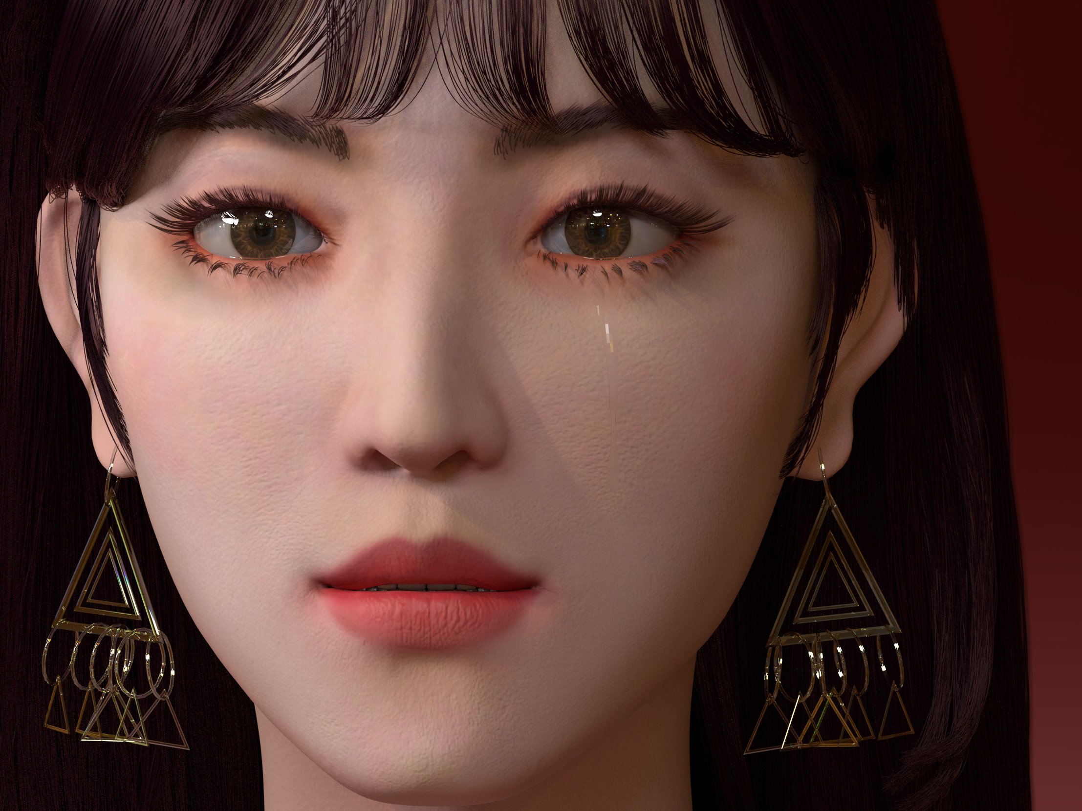 写实唯美角色头像——virtual kol 1号机_骛矜老师-站酷ZCOOL