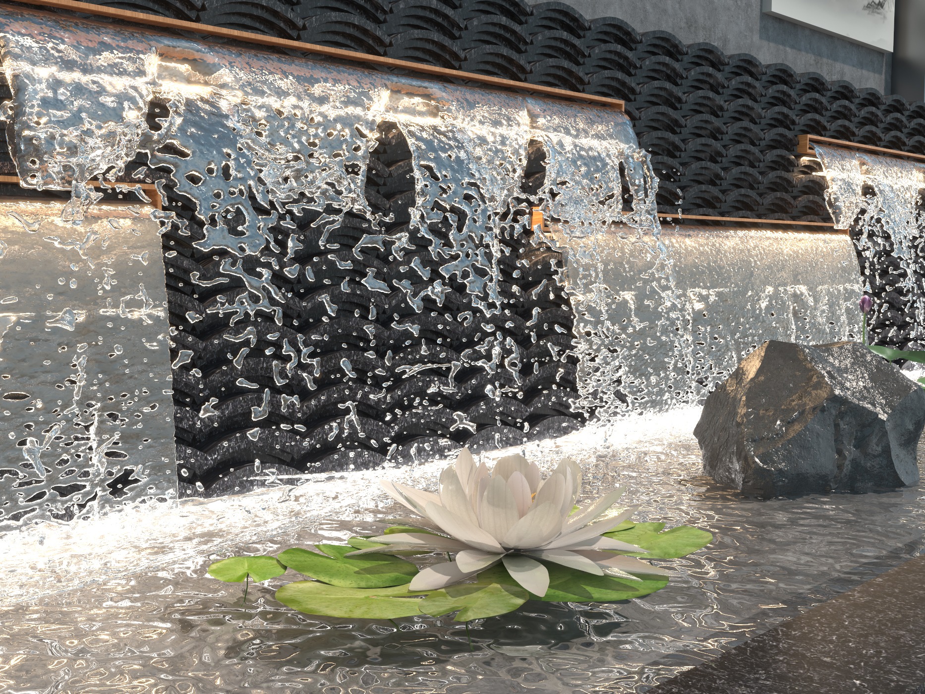 学校水幕墙_青葙子z-站酷ZCOOL