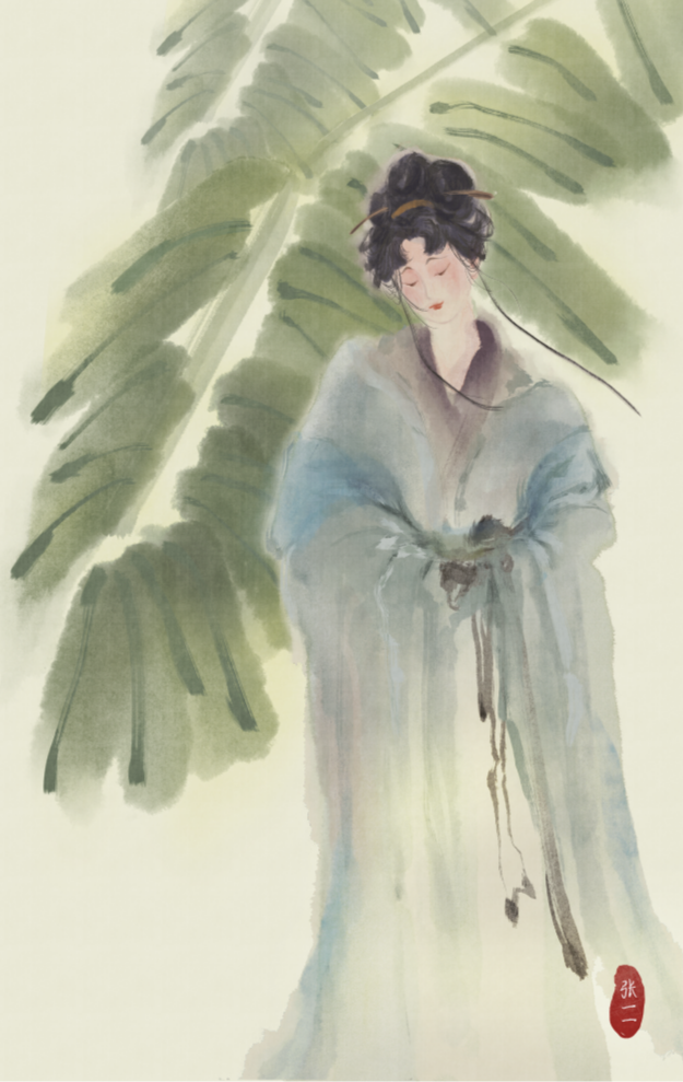 一点芭蕉一点愁，三更归梦三更后_张一一要早睡-站酷ZCOOL