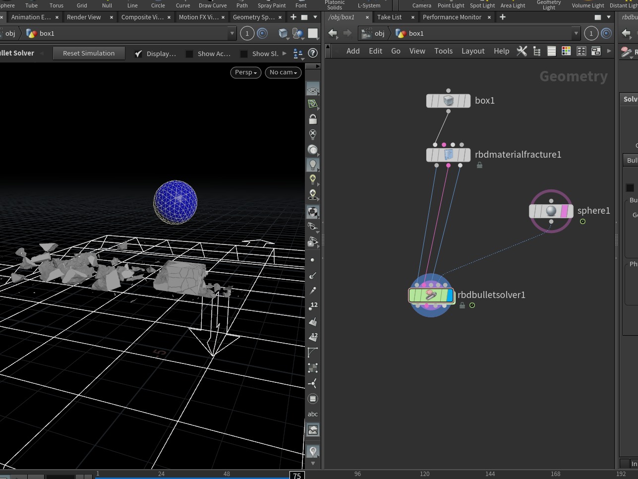 New in Houdini 18: RBD SOP Solver - Basic Setup_北海怪兽D-站酷ZCOOL