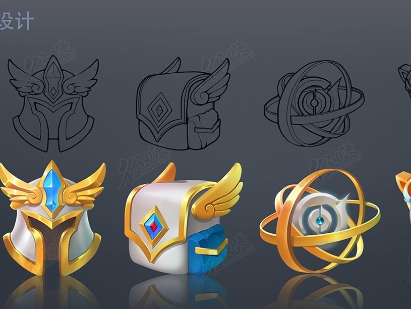 游戏UI战士套装图标_名动漫CG数娱-站酷ZCOOL