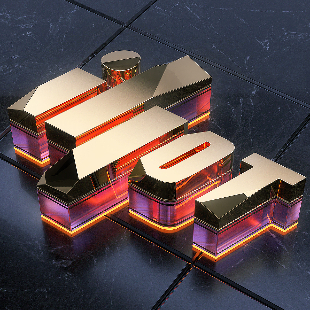 一组基于IHDT Logo的C4D R19 ProRender渲染_ihdt上海映速-站酷ZCOOL