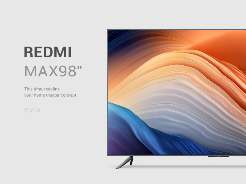 Redmi 智能电视 MAX 98"_葡萄创意-站酷ZCOOL
