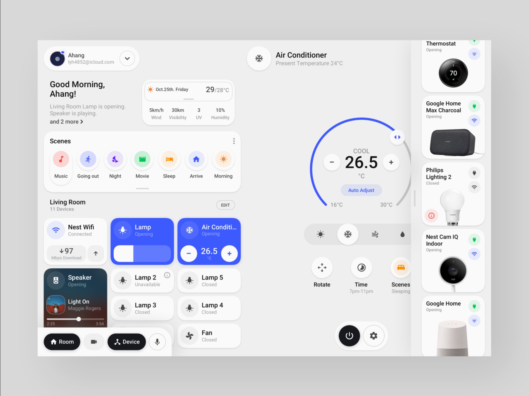 作品- 智能家居操控IPAD（概念）_wang_xm-站酷ZCOOL