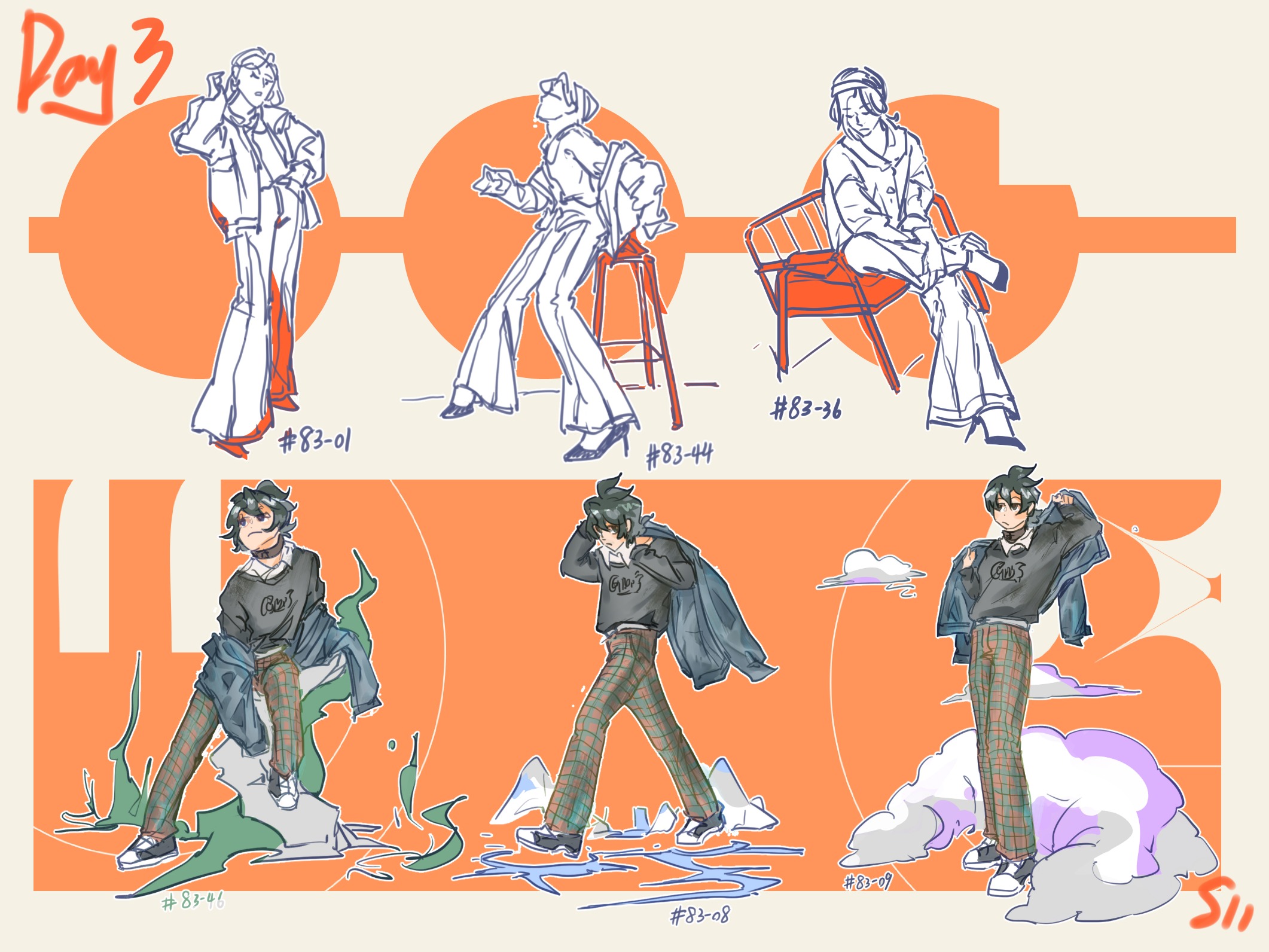 11期Day03 @速写班长 #速写60天挑战赛# _一语四字-站酷ZCOOL