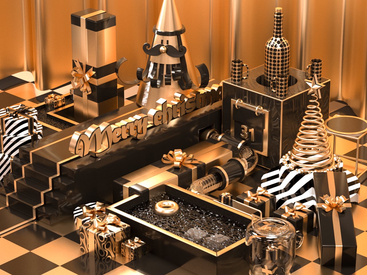 圣诞场景_sin羊-站酷ZCOOL