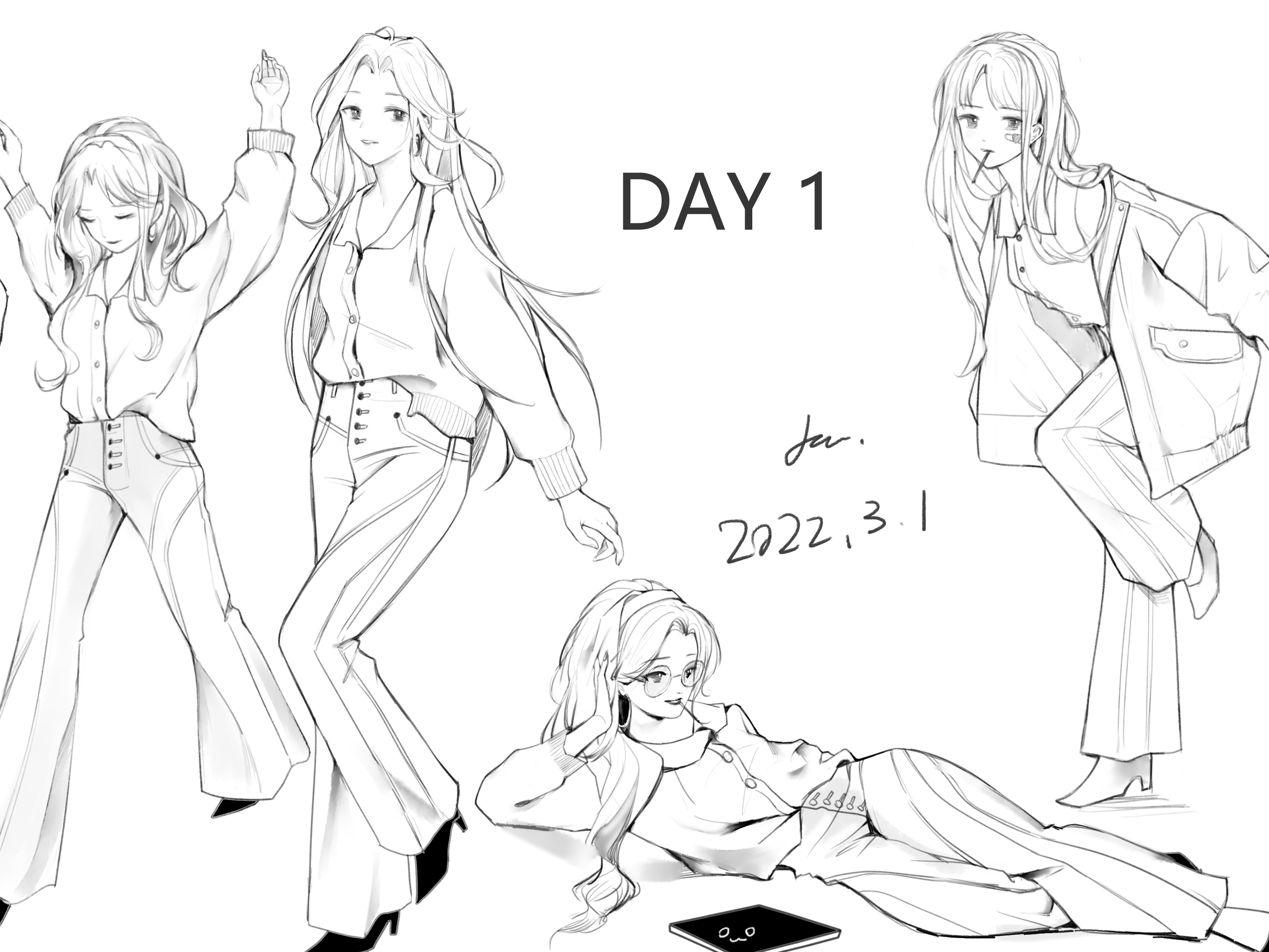 #速写60天挑战赛# day01 @速写班长_容琅-站酷ZCOOL