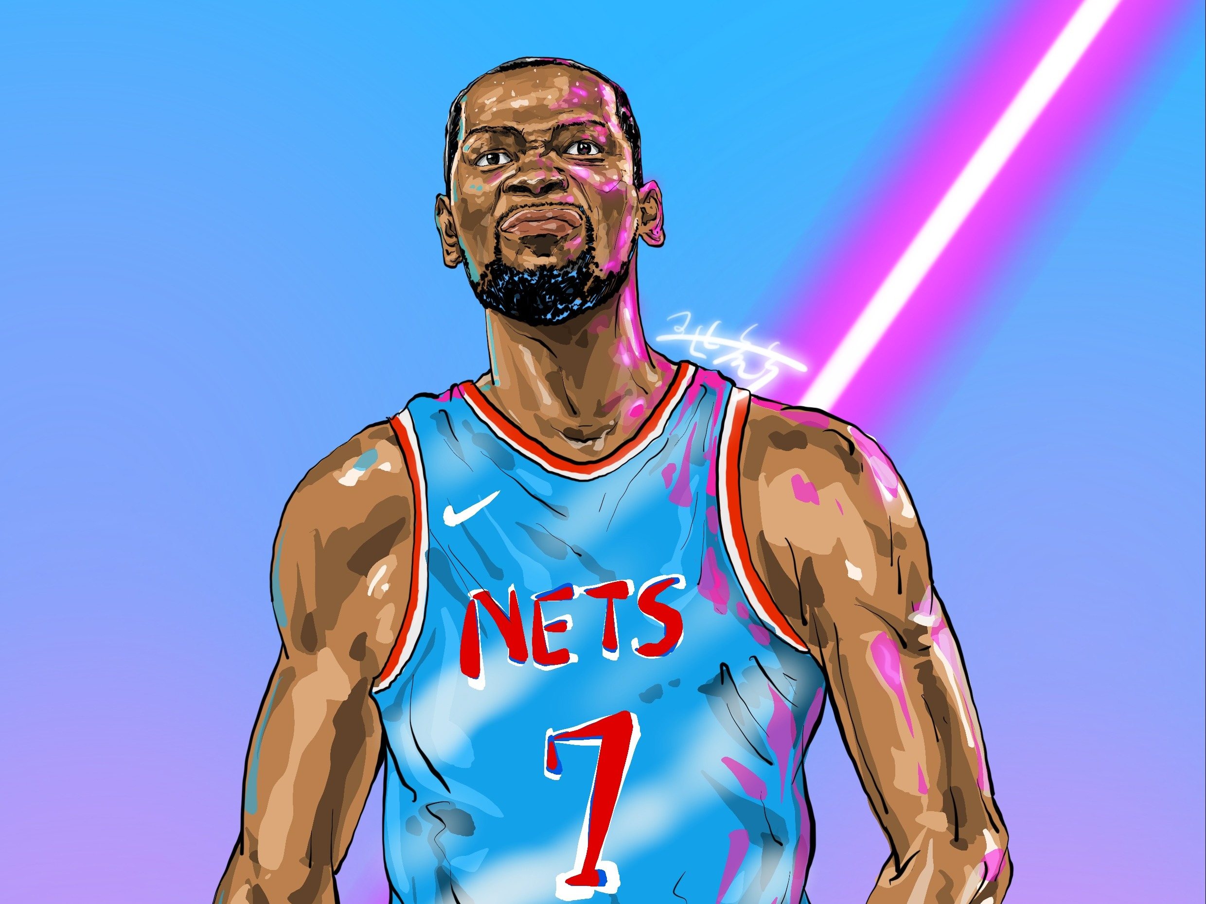 死神杜兰特nba_不会画画的肉小小-站酷ZCOOL