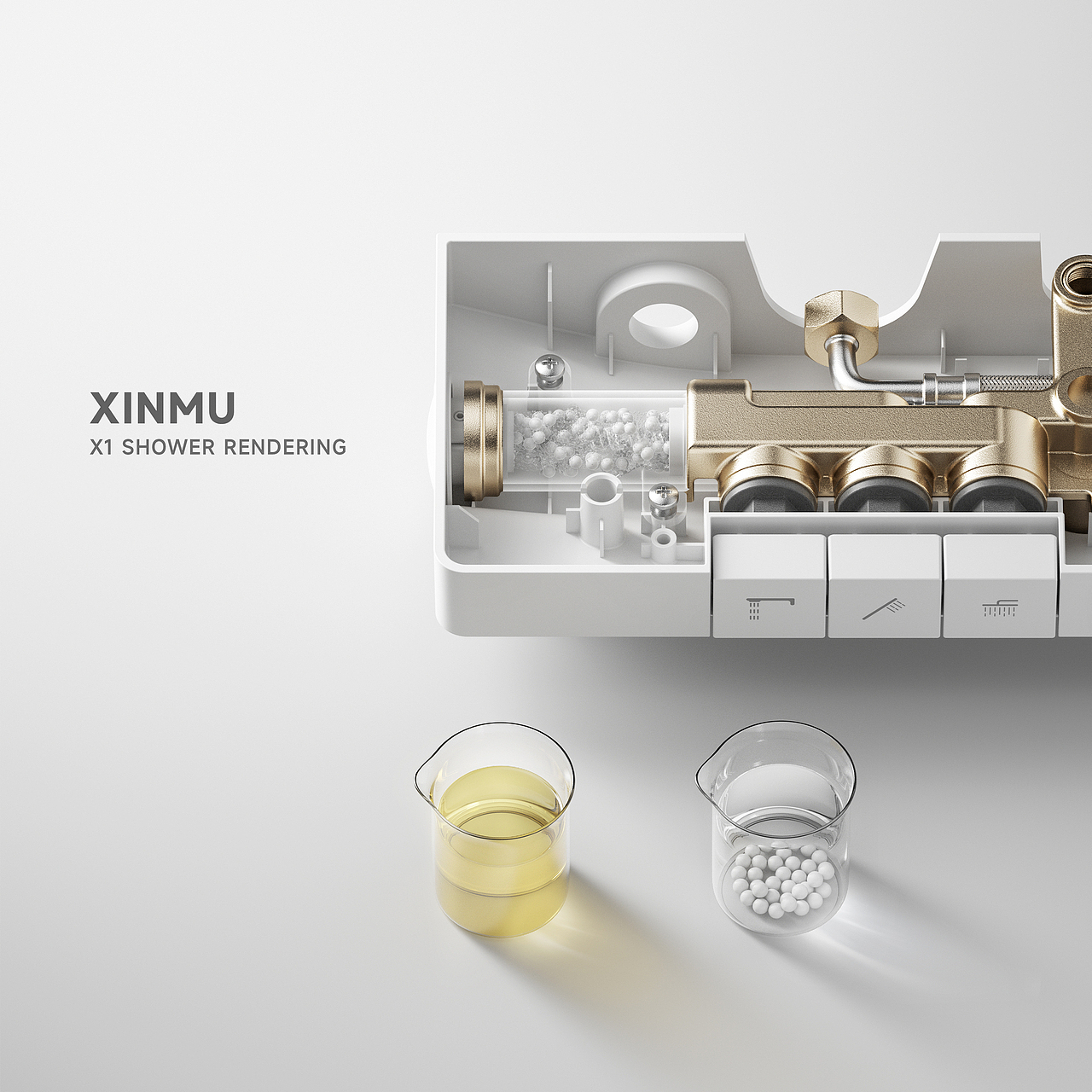 WaterMax X1系列花洒渲染_星木zard-站酷ZCOOL