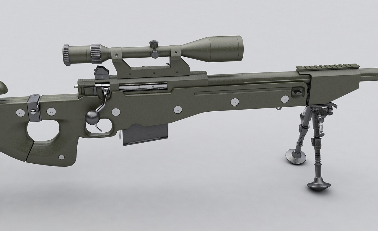 德国G22/AWM-F 狙击步枪建模渲染_LOVE_BELLA_YAO-站酷ZCOOL