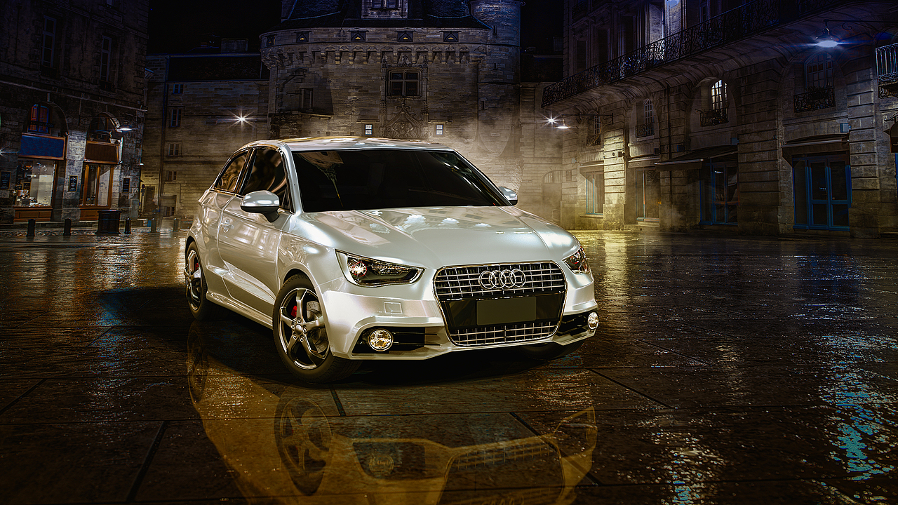 奥迪A3汽车建模 3Dmax模型 练手作品 _贾斯丁比贵儿-站酷ZCOOL