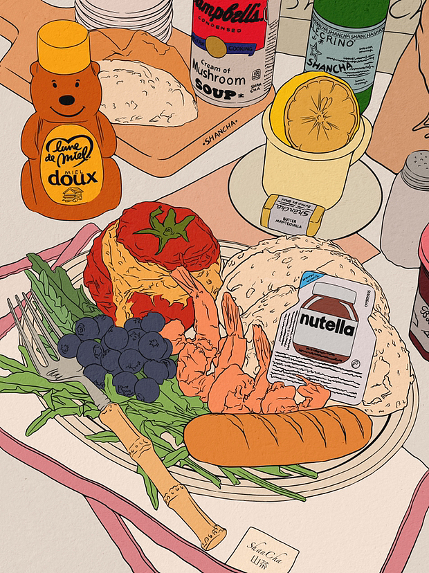 IPad插画美食 |procreate插画练习_山茶始開-站酷ZCOOL