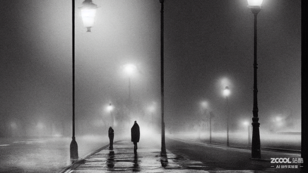 #AI创作实验室#夜晚街头_欢LEI-站酷ZCOOL