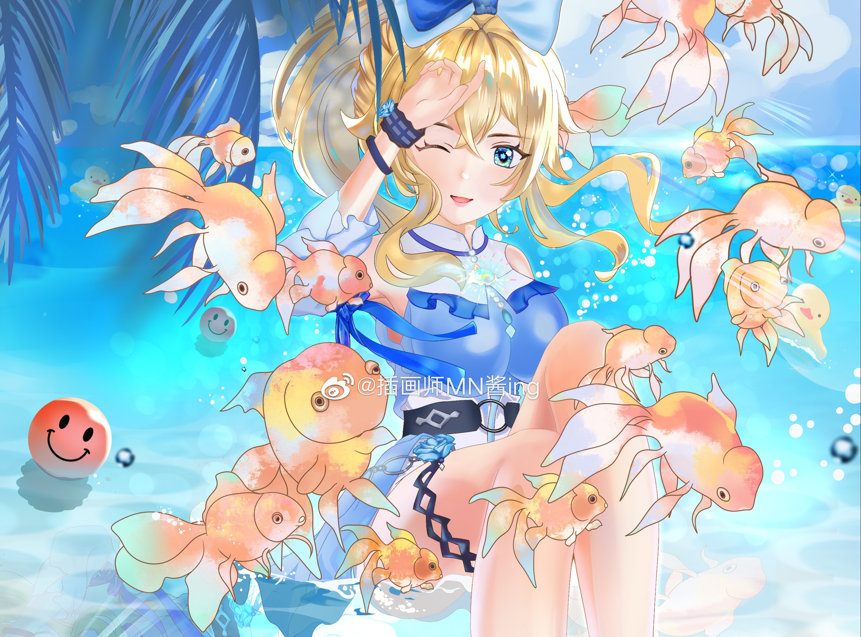 海边主题之日系美少女_MN酱ing-站酷ZCOOL