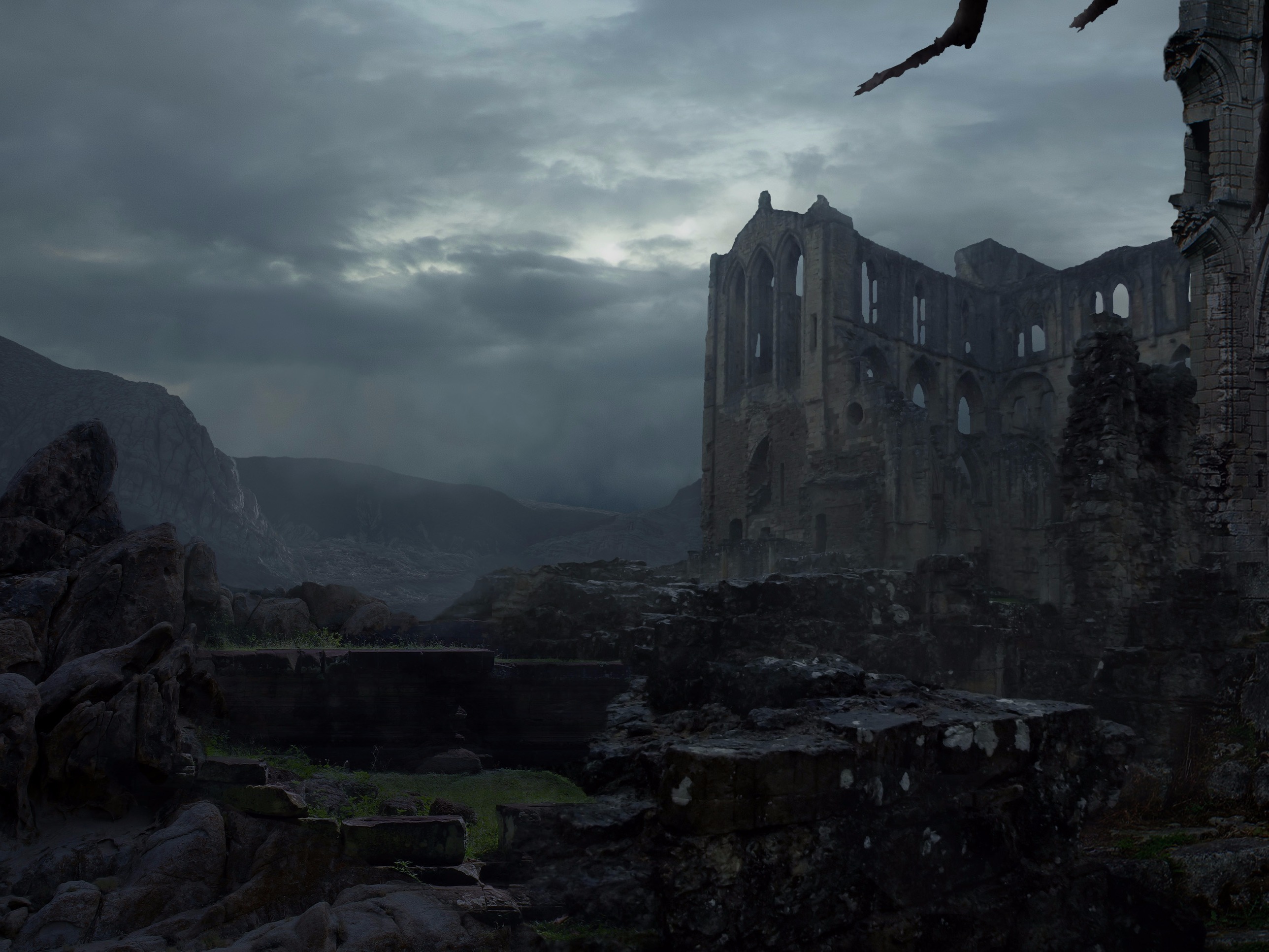 castle matte painting_Zz猪猪酱zZ-站酷ZCOOL