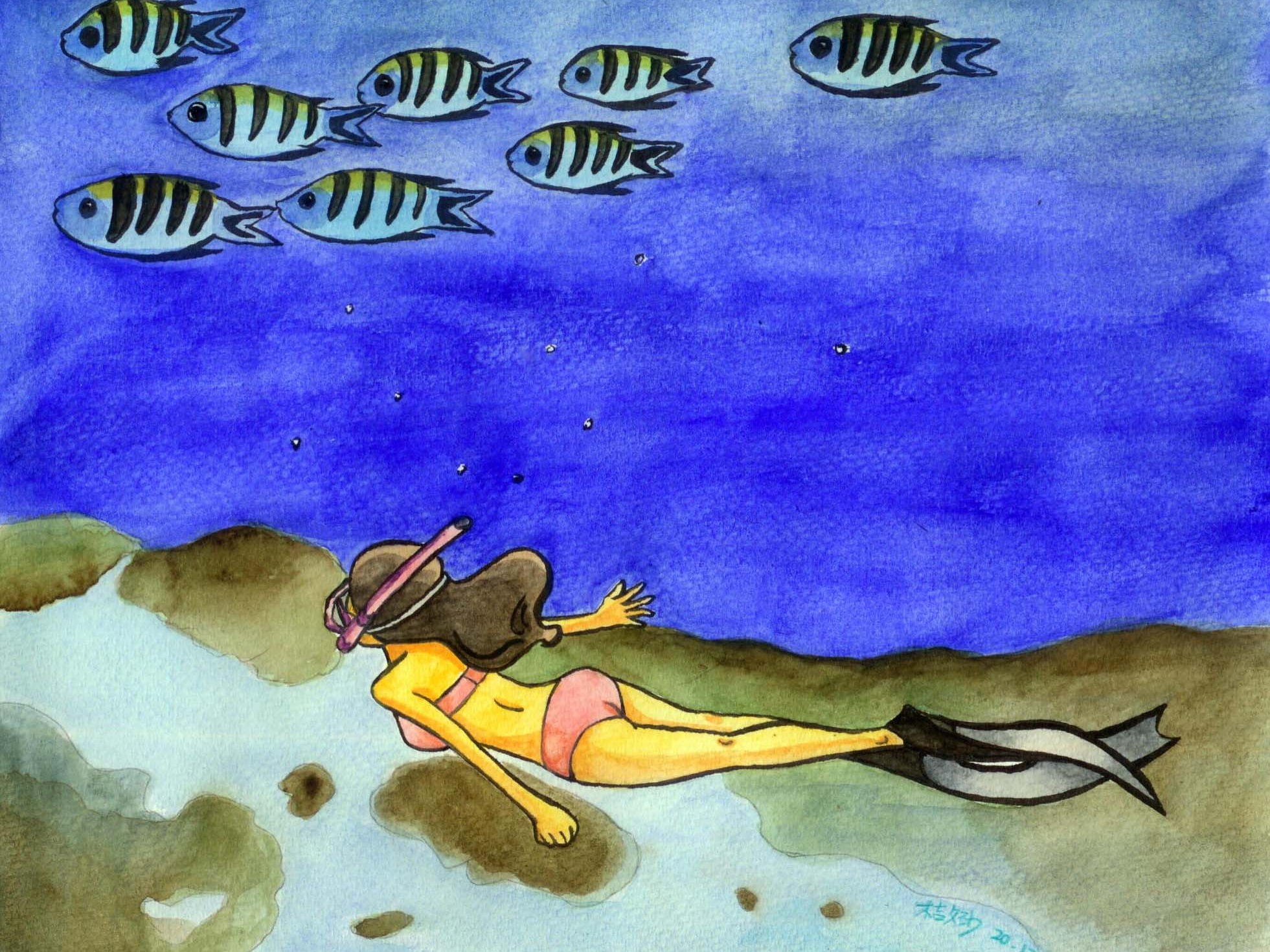 潜水_桔久砂-站酷ZCOOL