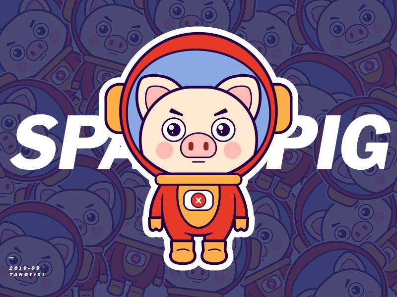 SPACE PIG_唐什麽嘻-站酷ZCOOL