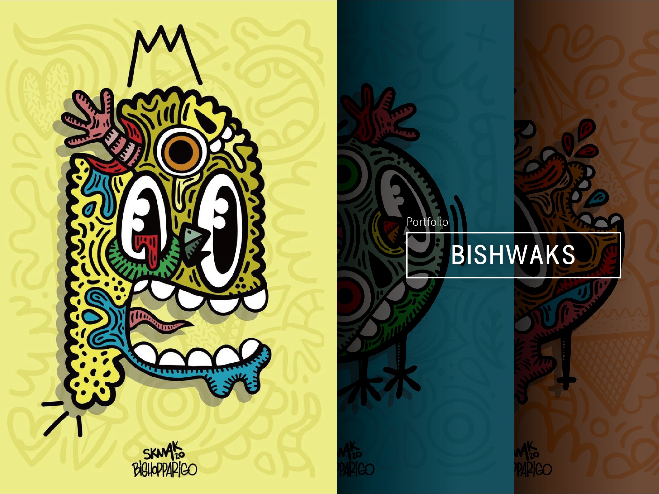 艺术家合作系列 SKWAK X Bishop Parigo_SKWAK-站酷ZCOOL