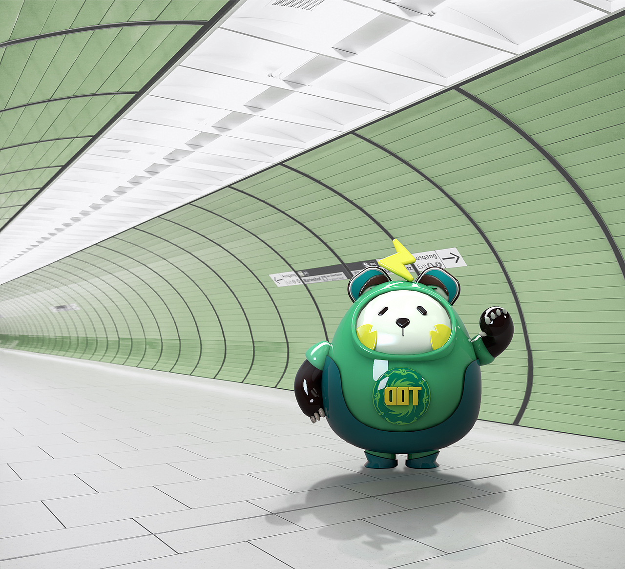 C4D建模 成都TOD的熊猫IP形象设计_熊果Art-站酷ZCOOL