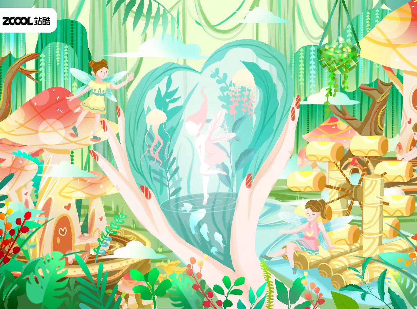 心相印 | 心愿蘑菇屋_简jie-站酷ZCOOL