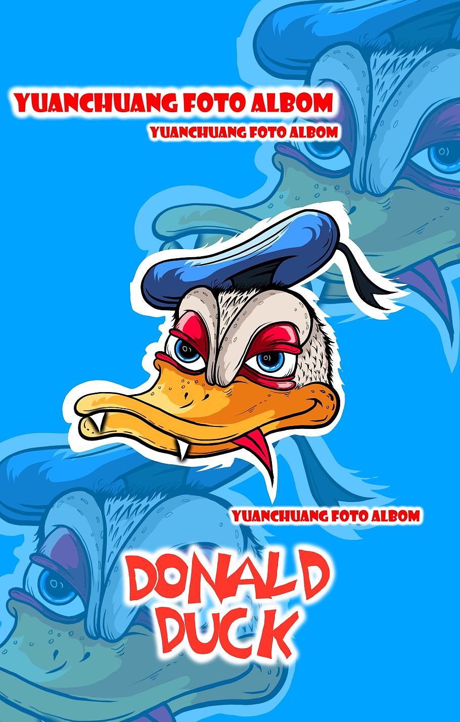 唐老鸭矢量插画_Albom-站酷ZCOOL