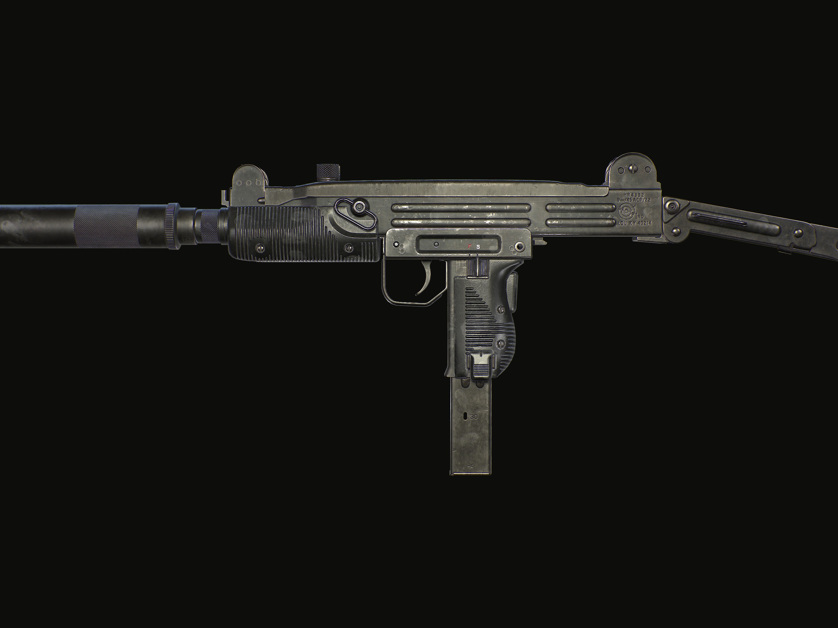 PBR游戏资产 | UZI 冲锋枪_sien_ink-站酷ZCOOL