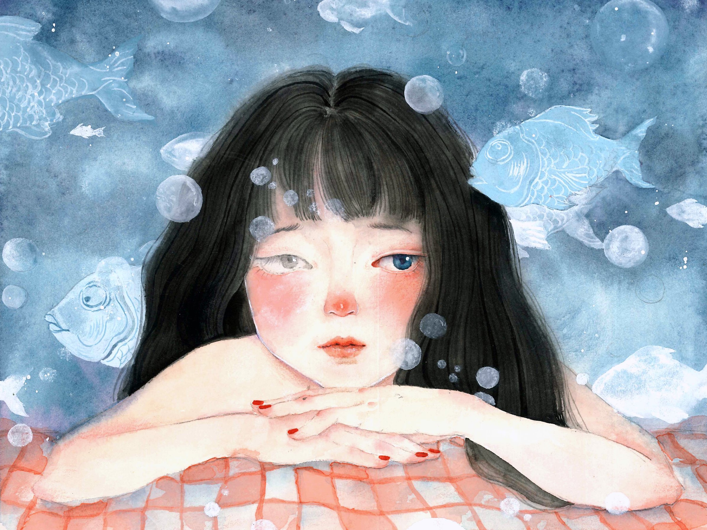 《梦中鱼儿》 梦 系列之二_酥饼SURI-站酷ZCOOL